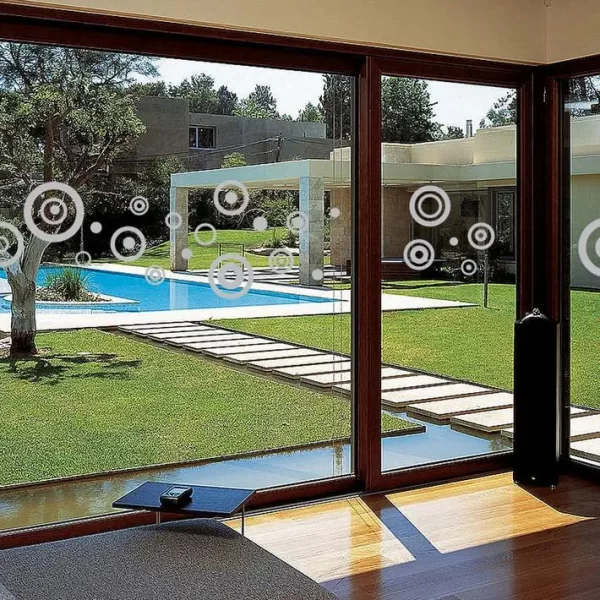 Frosted Retro dots – vinyl glass stickers – Design Synergy Shop